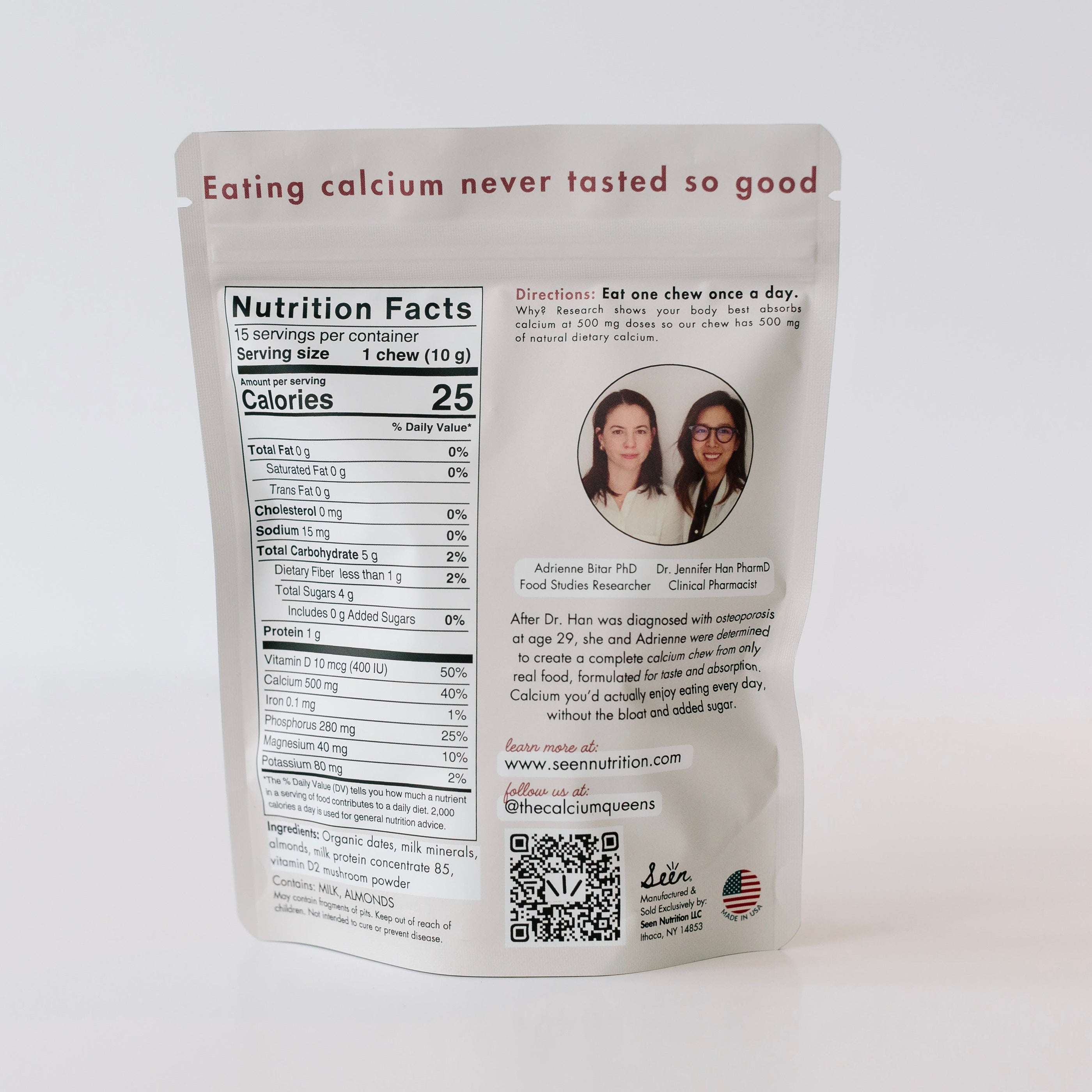 Calcium Chew | Made From Real Food | Seen Nutrition